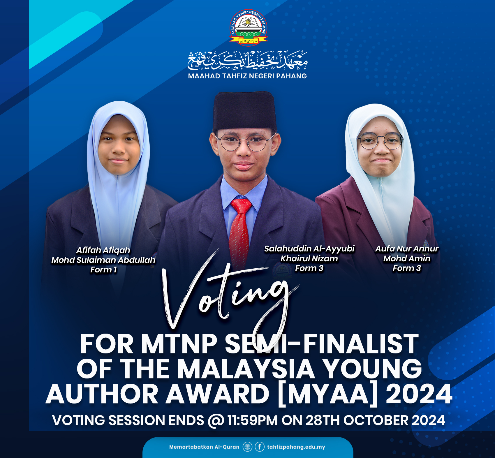 MTNP Semi-Finalists of the MYAA 2024 - Maahad Tahfiz Negeri Pahang