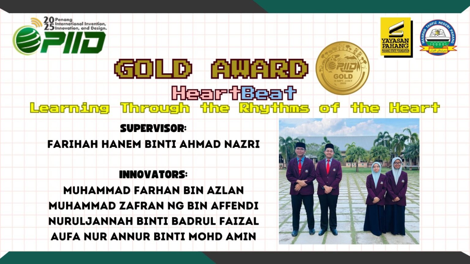 Gold Medal at Penang International Invention, Innovation and Design ...